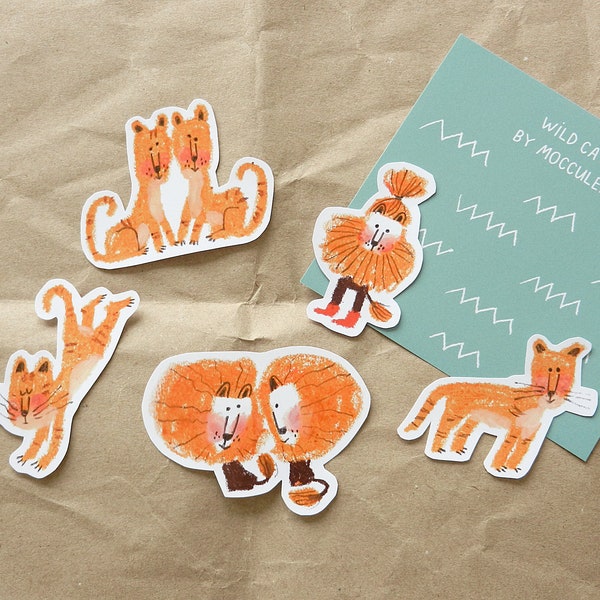 Wild Cat Sticker - Etsy
