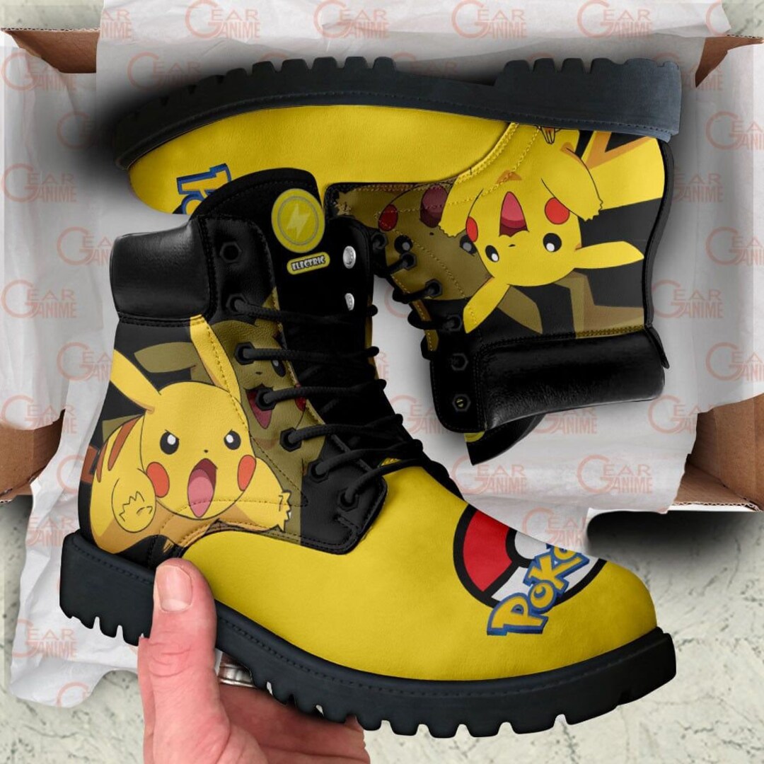 Pikachu Classic Leather Boots All Season for Fans MB0886 - Etsy