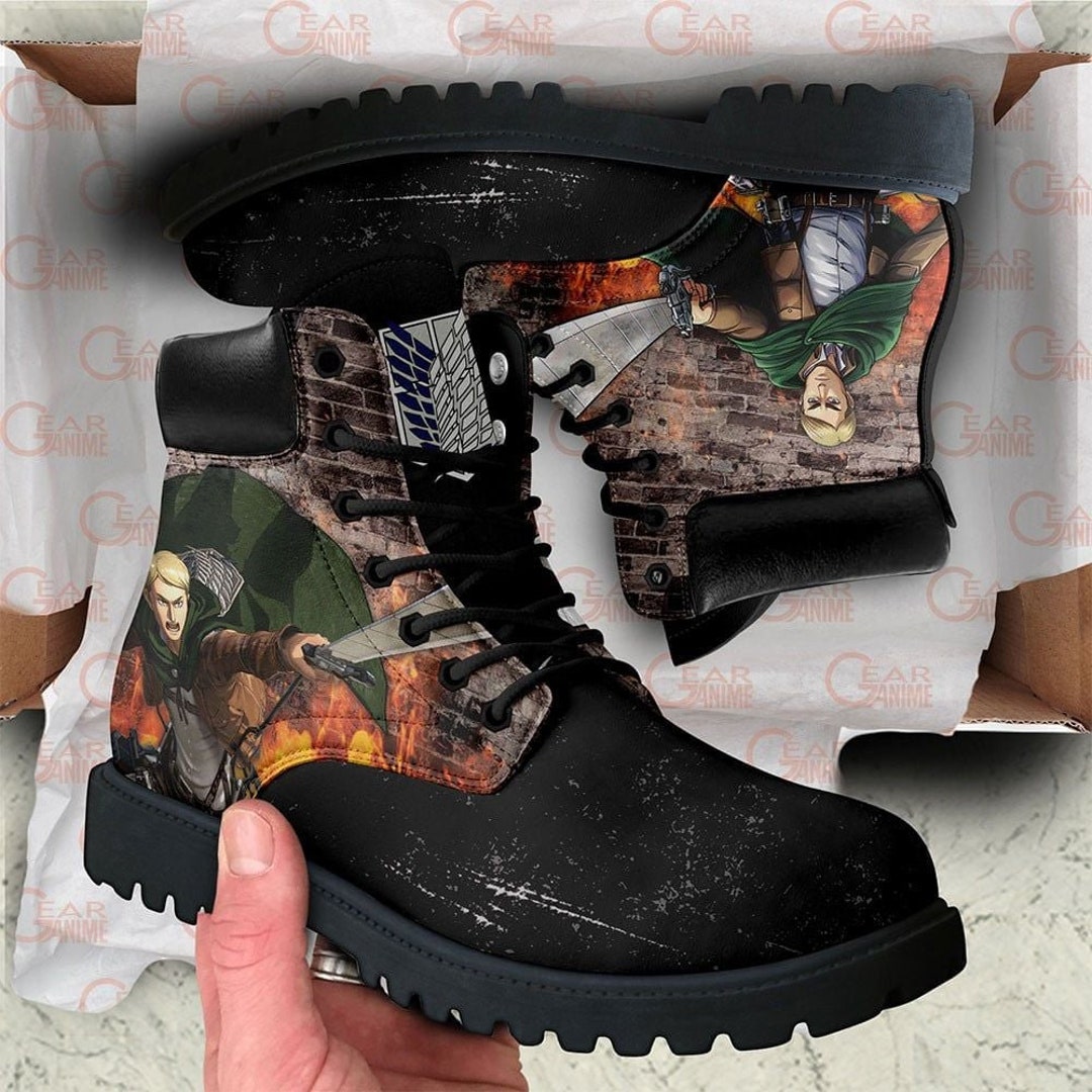 Shingeki Erwin Smith Classic Leather Boots All Season for Fans - Etsy