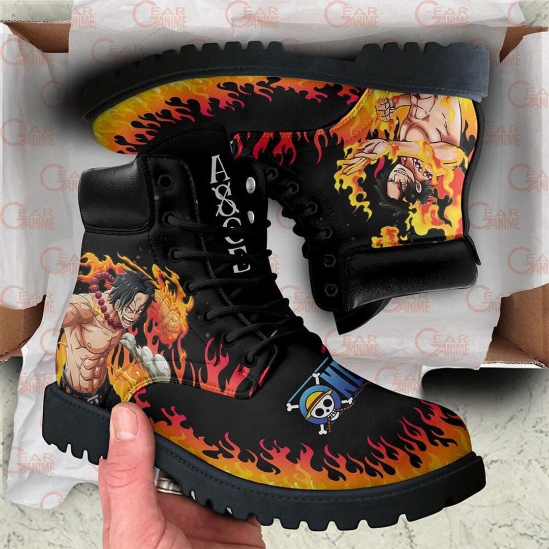 One Piece Ace Classic Leather Boots All Season for Fans MB1325 - Etsy