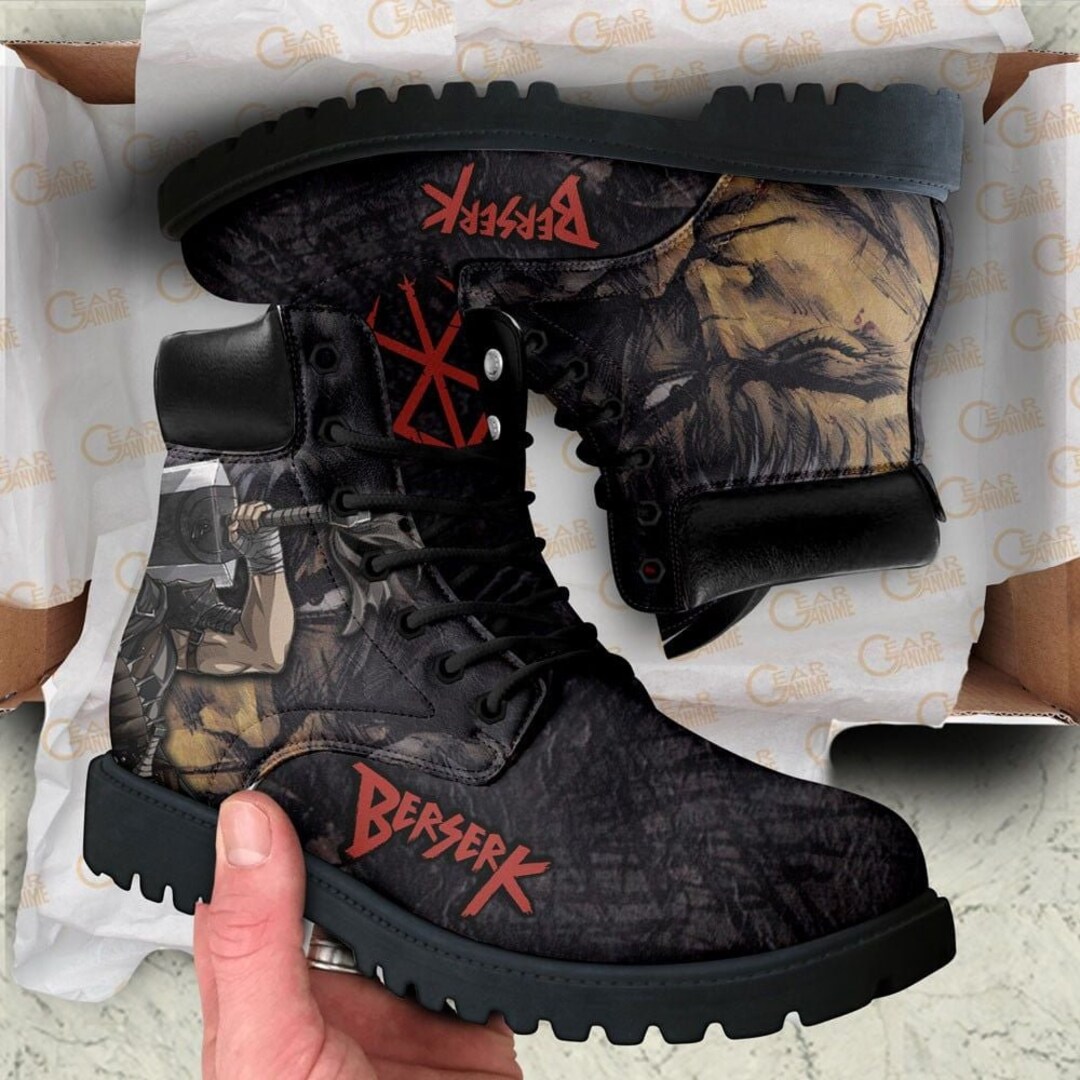 Berserk Guts Classic Leather Boots All Season for Fans MB1562 - Etsy
