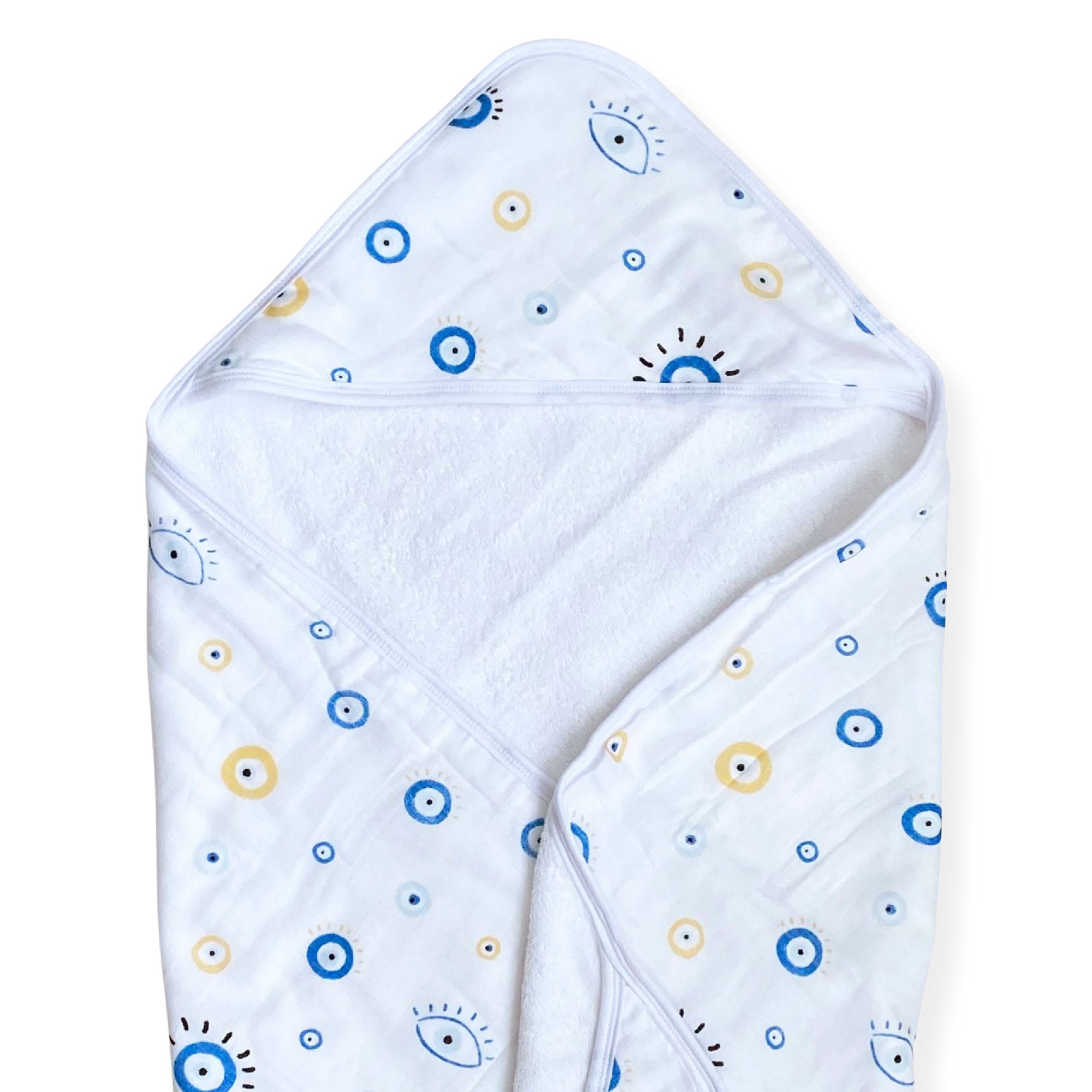 Evil Eye Baby Swaddle Blanket, Bamboo Muslin Swaddle Set Newborn ...