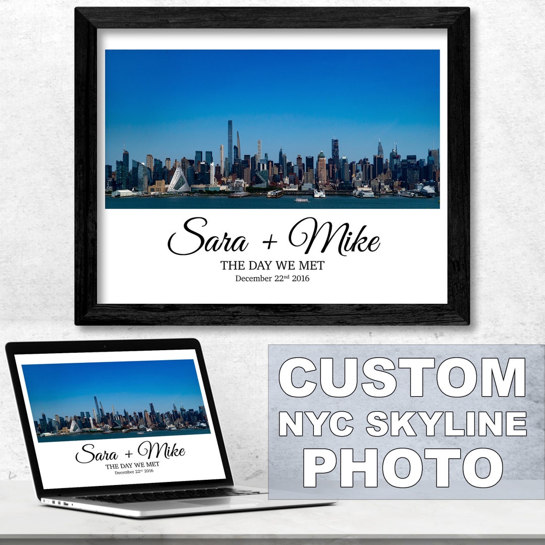 NYC Skyline Photo From the Minute You Were Born, Married, Any Special ...
