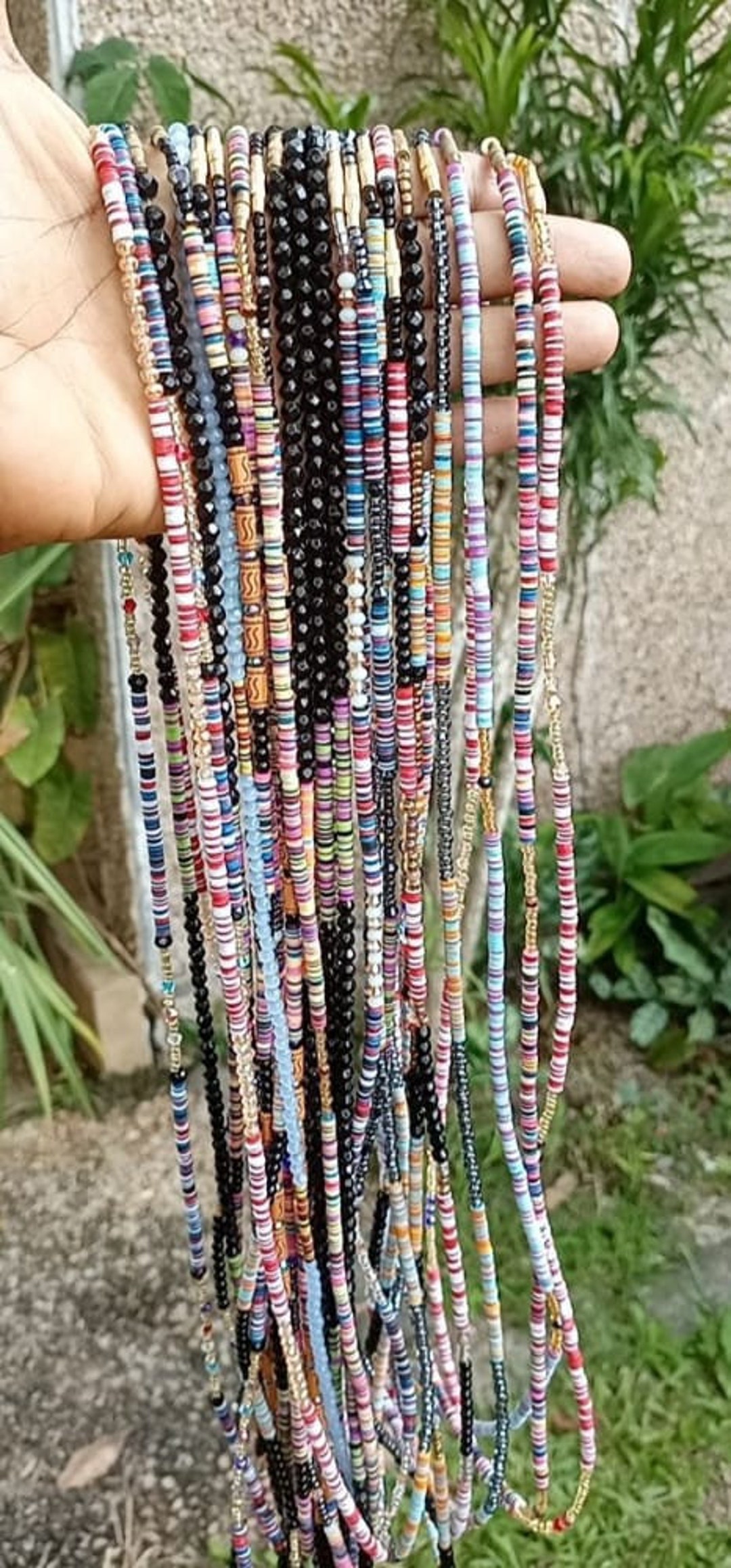 African Jigida Juwelry. Belly & Waist Beaded Chain. Medium - Etsy