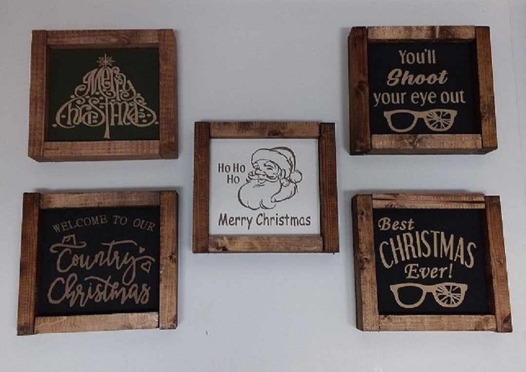 Christmas Signs, Funny Holiday Sign, Framed Sign, Farmhouse Style, Self ...