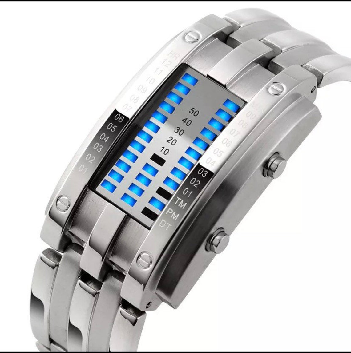 Mens Binary Blue LED Watch Mens Watch Gift For Him | Etsy