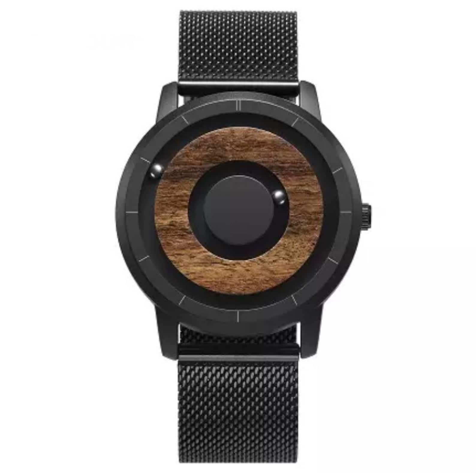 Rotating Magnetic Ball Watch Wooden Dial Watch Magnetic - Etsy