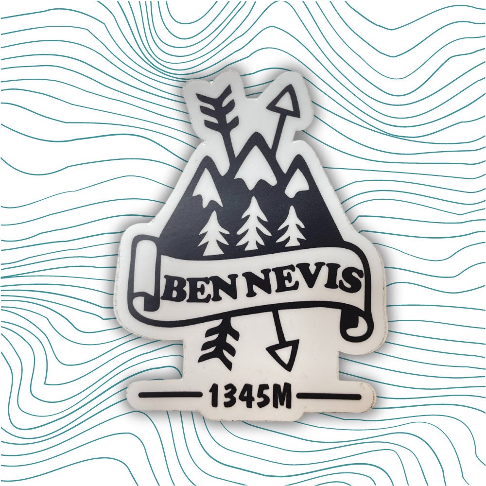 Ben Nevis Sticker Arrows Banner Style 1345m - Etsy