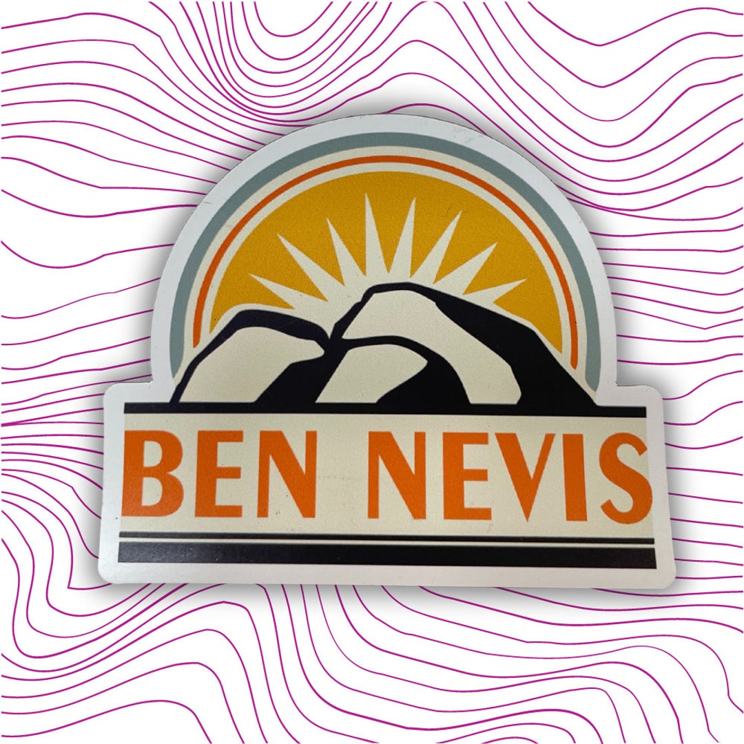 Ben Nevis Sticker Sun Beams Behind Mountain - Etsy
