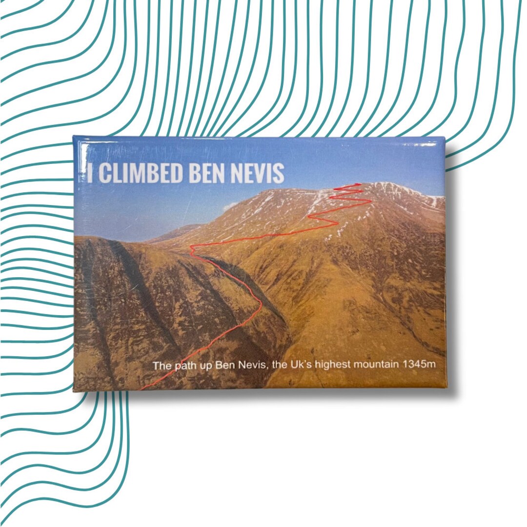 Ben Nevis Magnet I Climbed Ben Nevis With Route - Etsy Israel