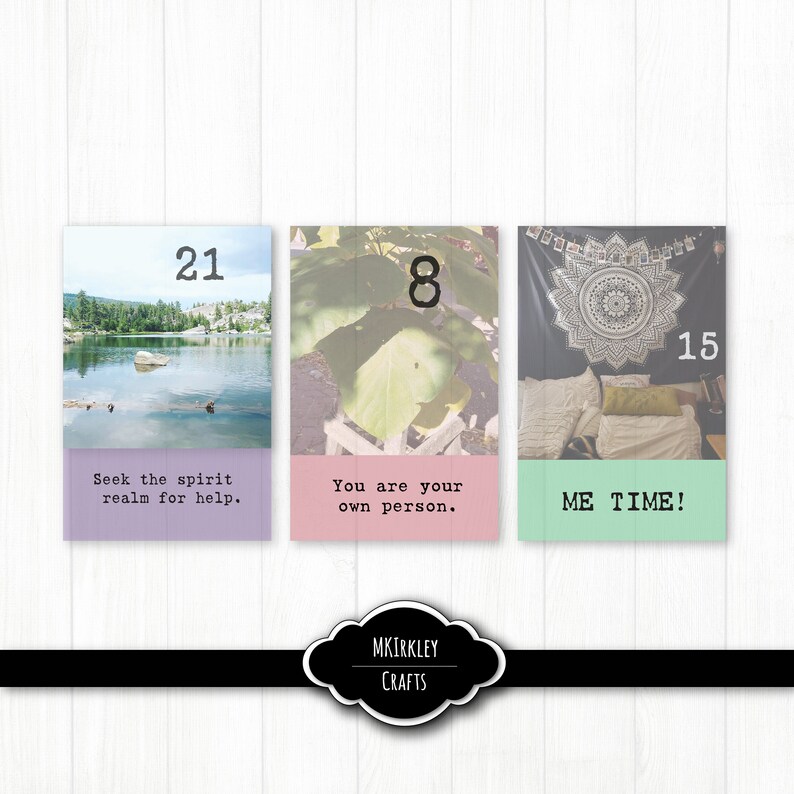 Little Black Deck Oracle Printable Pictures 29 Cards PDF - Etsy