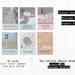 Little Black Deck Oracle Printable Pictures 29 Cards PDF - Etsy