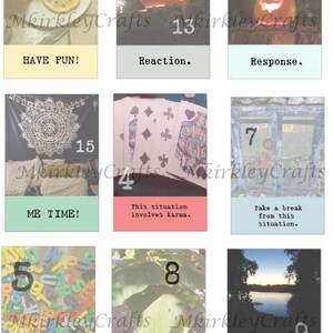 Little Black Deck Oracle Printable Pictures 29 Cards PDF | Etsy