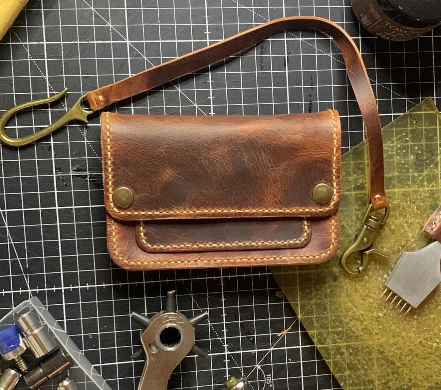 Handmade Leather Trucker Wallet, Wallet With Chain or Braided Lanyard ...