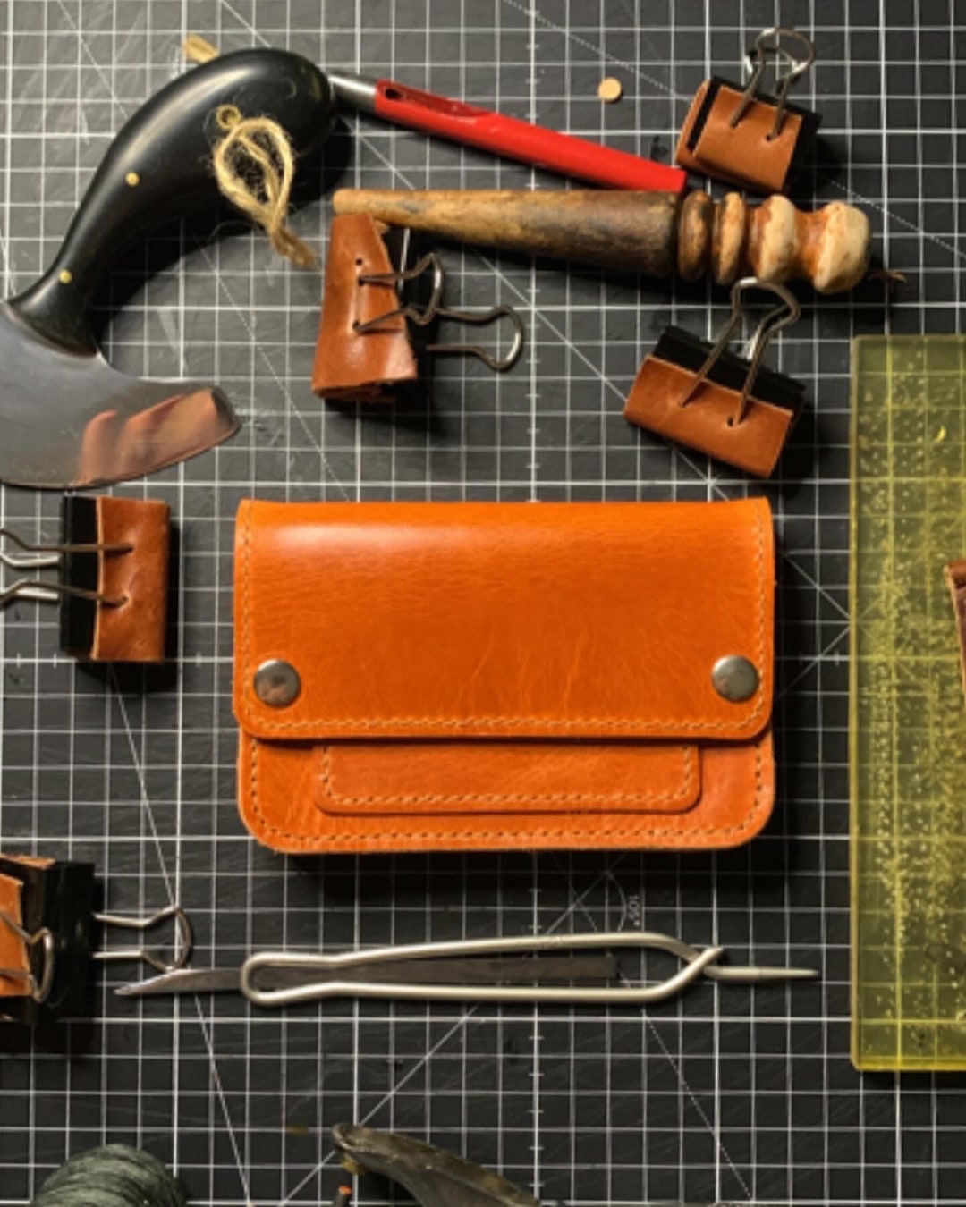 Handmade Leather Mid Trucker Wallet Made Using Gaucho Oil Leather ...