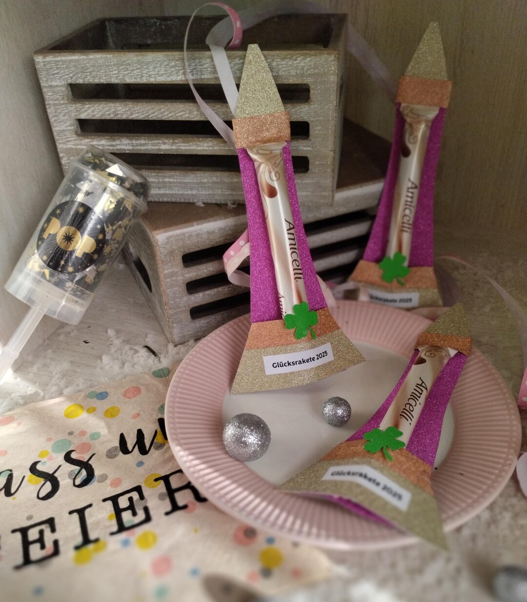 3 X Lucky Rocket 2025 New Year's Eve Lucky Charm Amicelli Lucky ...