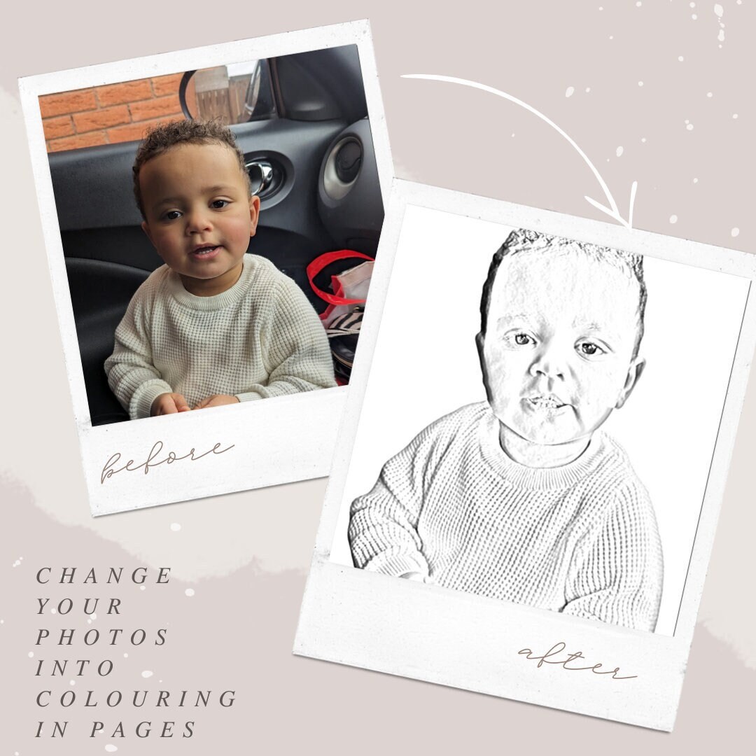 Colour in Your Own Photos! Personalised Colouring Pages - Printable ...