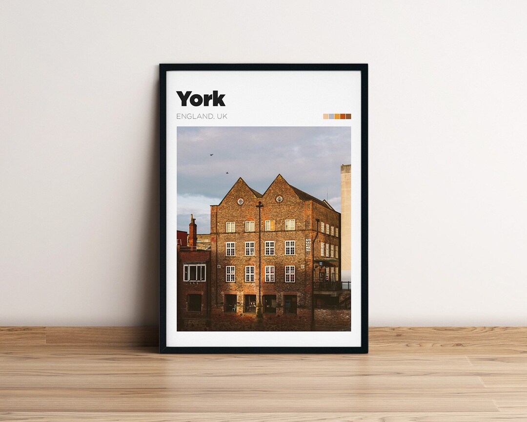York Riverside Travel Poster York Travel Print York Photography Wall ...