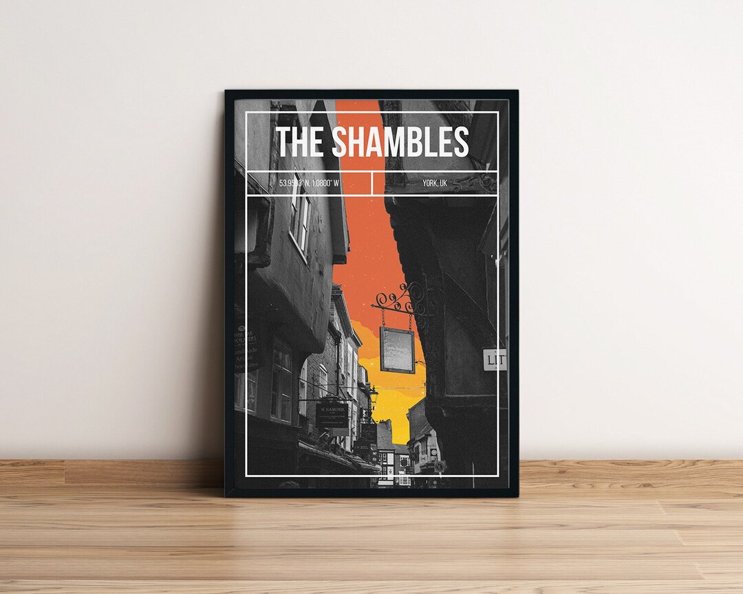 The Shambles Art Print York Travel Poster England Travel Print shambles ...