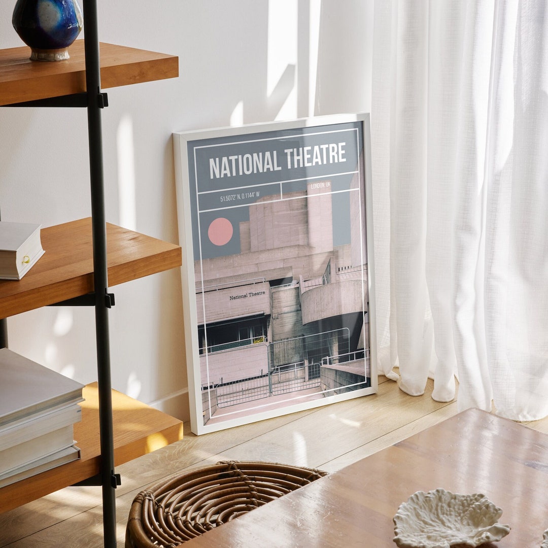National Theatre Art Print National Theatre Poster National Theatre ...