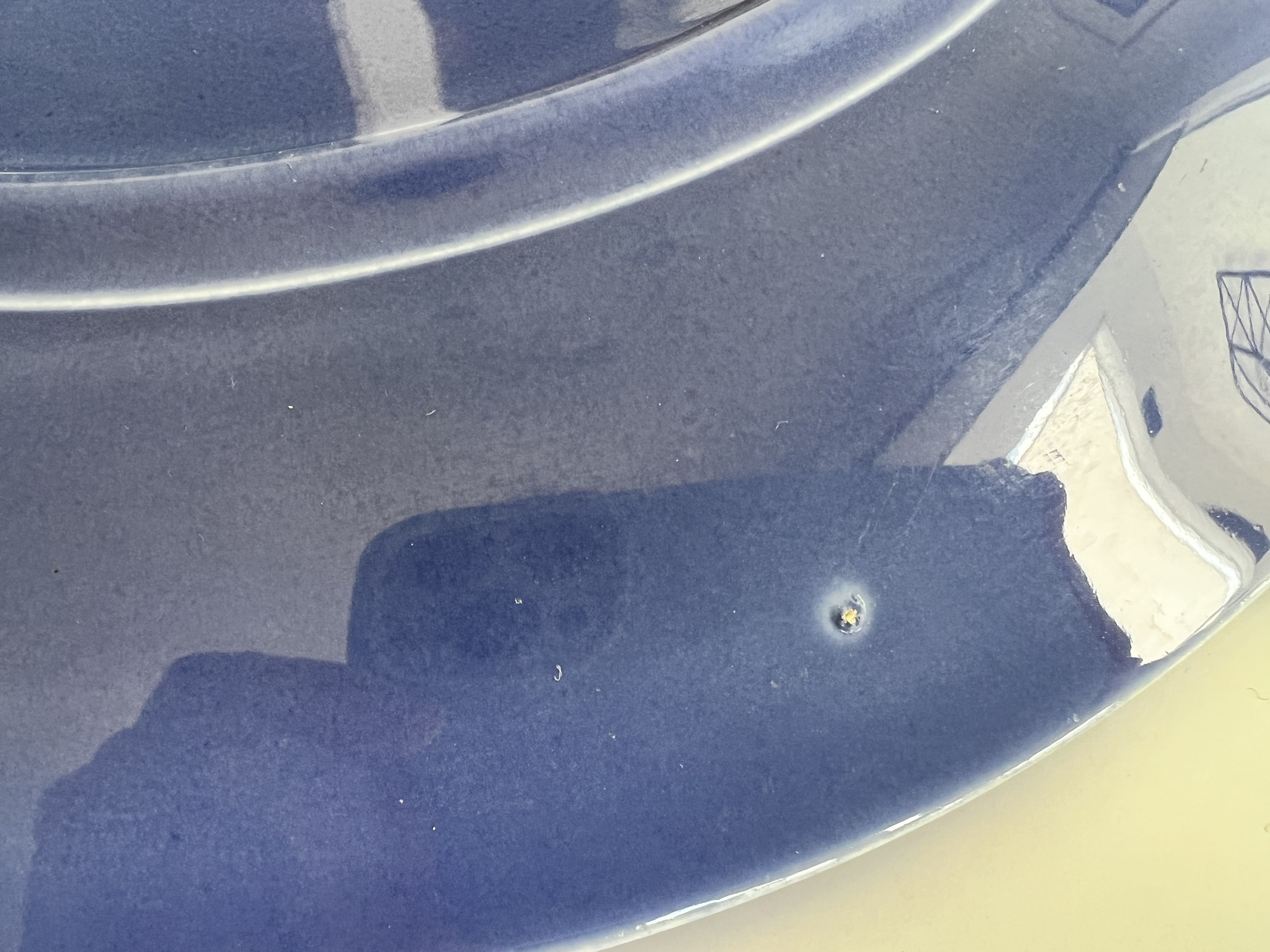 Vintage Edwin M Knowles Yorktown Chop Plate Blue 10.75 X - Etsy