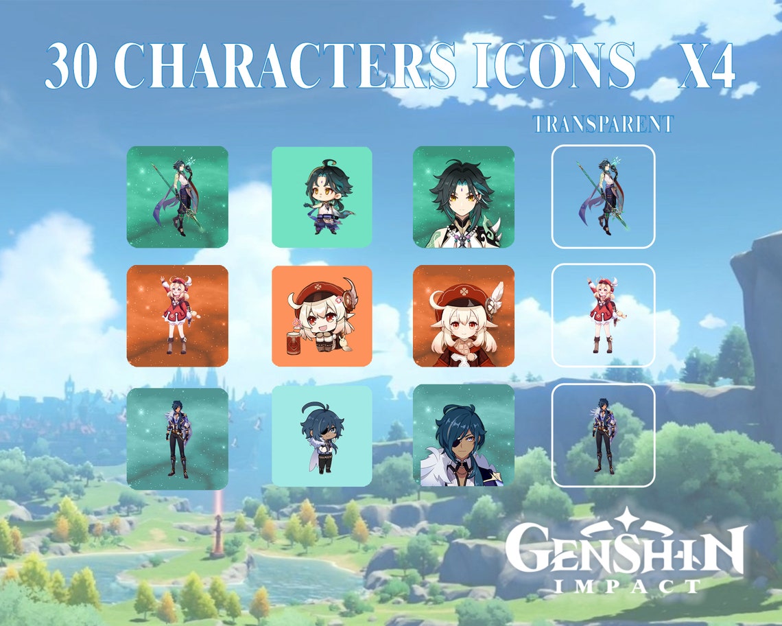 Genshin Impact Android app icons Video game app icons pack | Etsy
