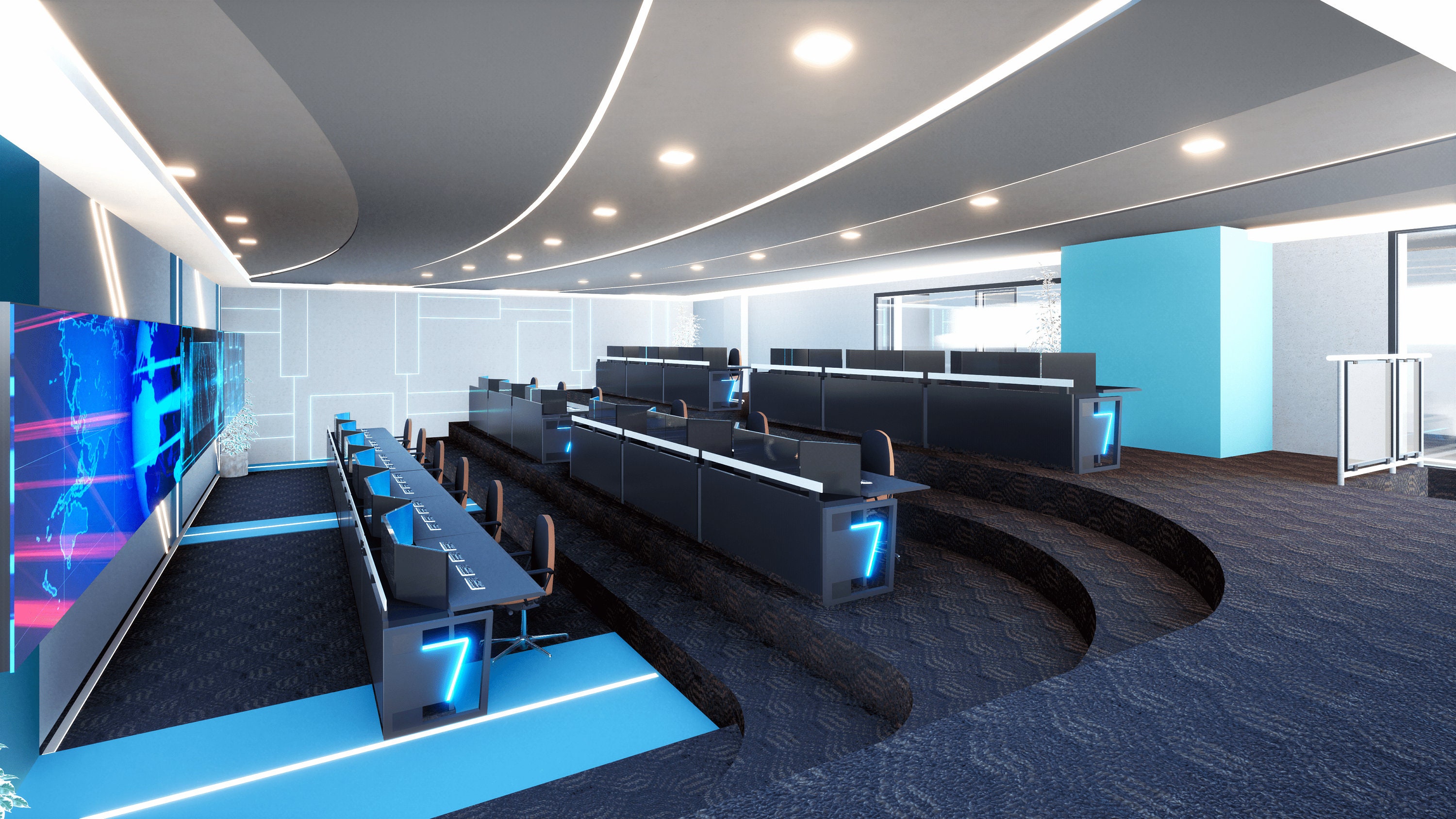Meeting Room Interior Designs, Custom Design, Office Room 3D Rendering ...