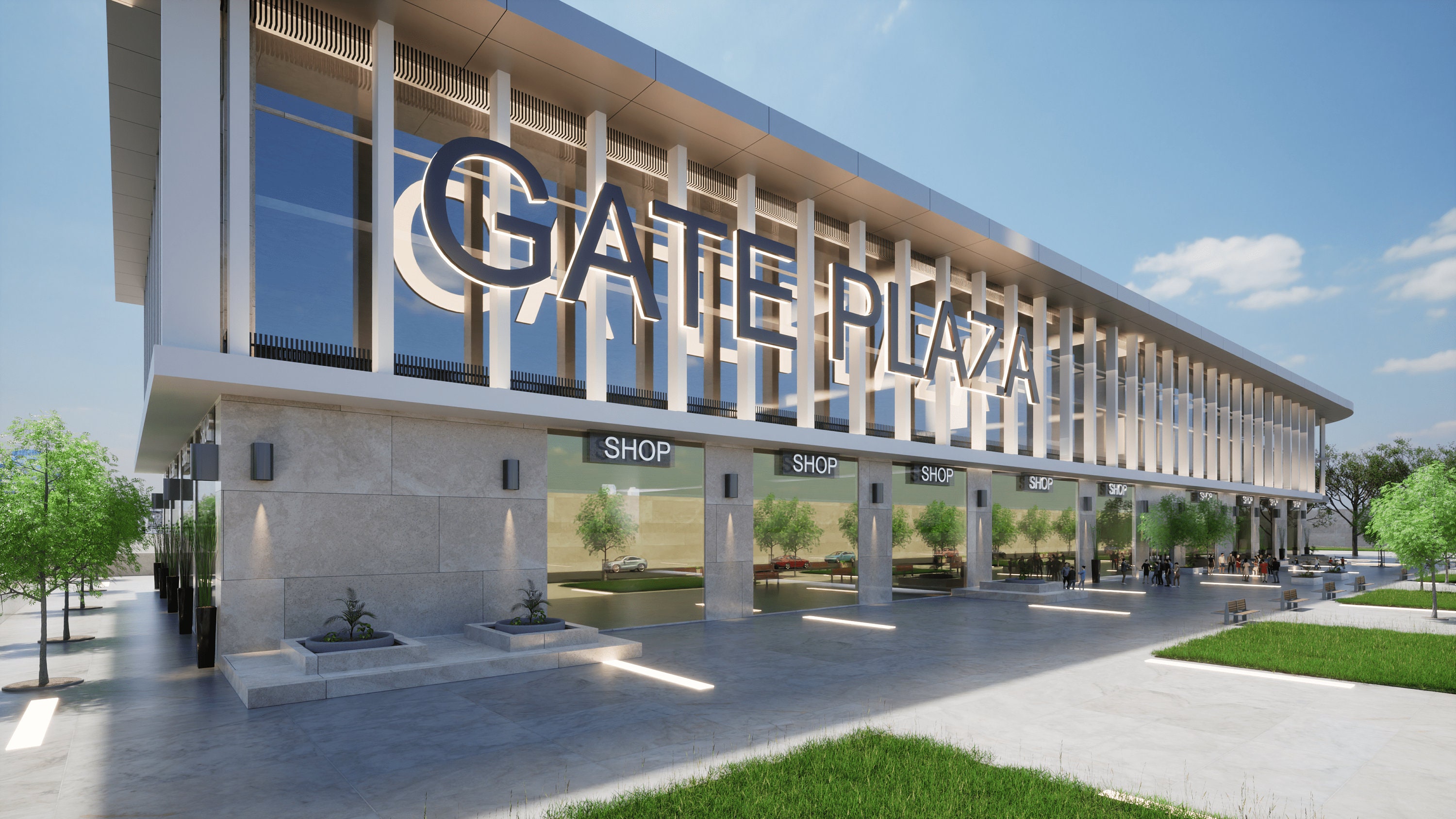 Commercial Mall,house Exterior 3D Rendering, Online House Exterior ...