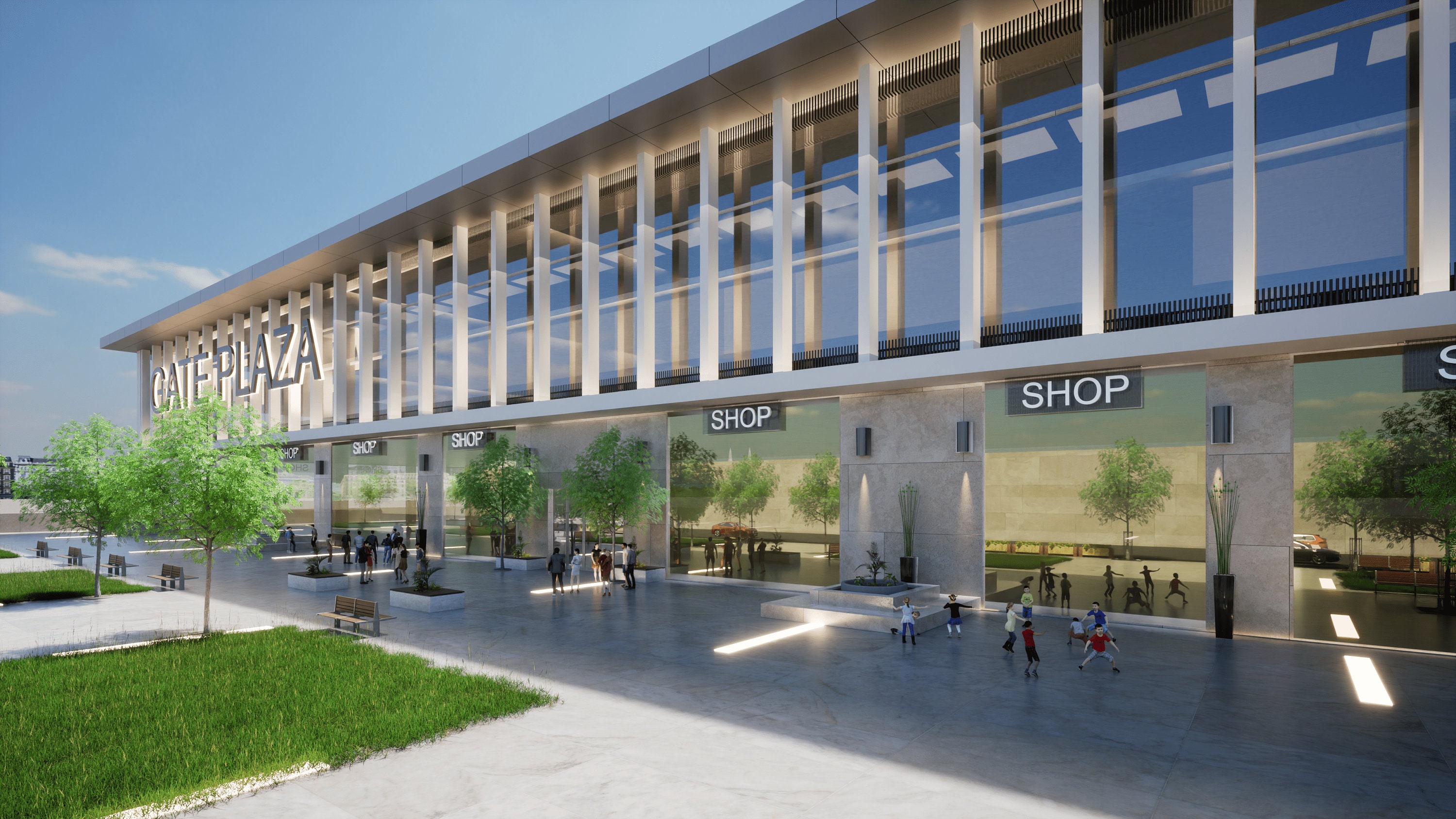 Commercial Mall,house Exterior 3D Rendering, Online House Exterior ...