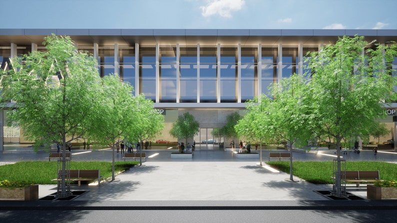 Commercial Mall,house Exterior 3D Rendering, Online House Exterior ...