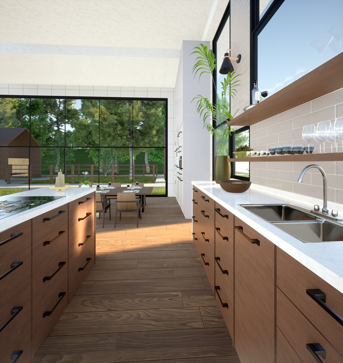 Kitchen 3D Design, 3D Architectural Rendering, Custom Kitchen Design ...