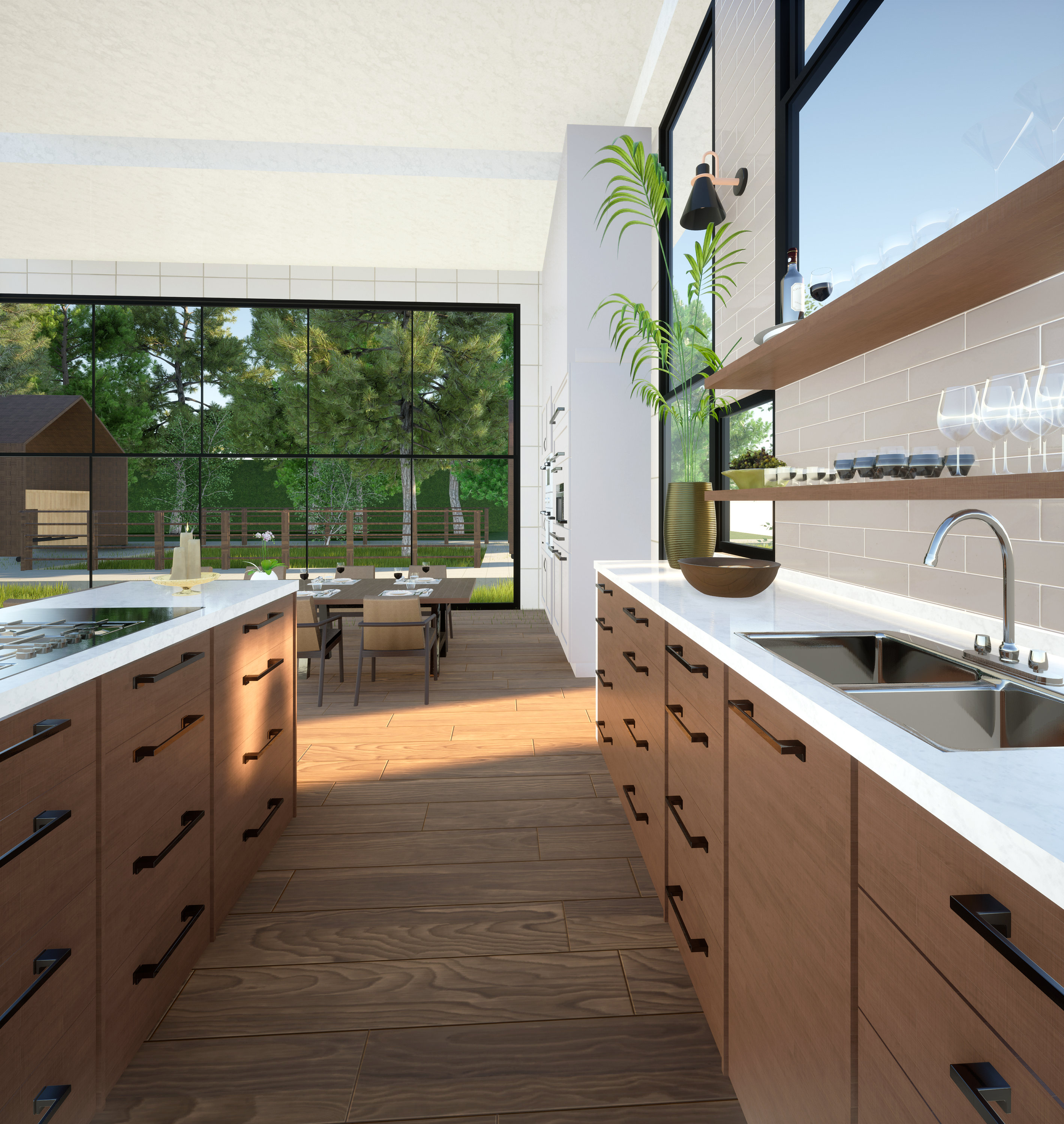 Kitchen 3D Design, 3D Architectural Rendering, Custom Kitchen Design ...