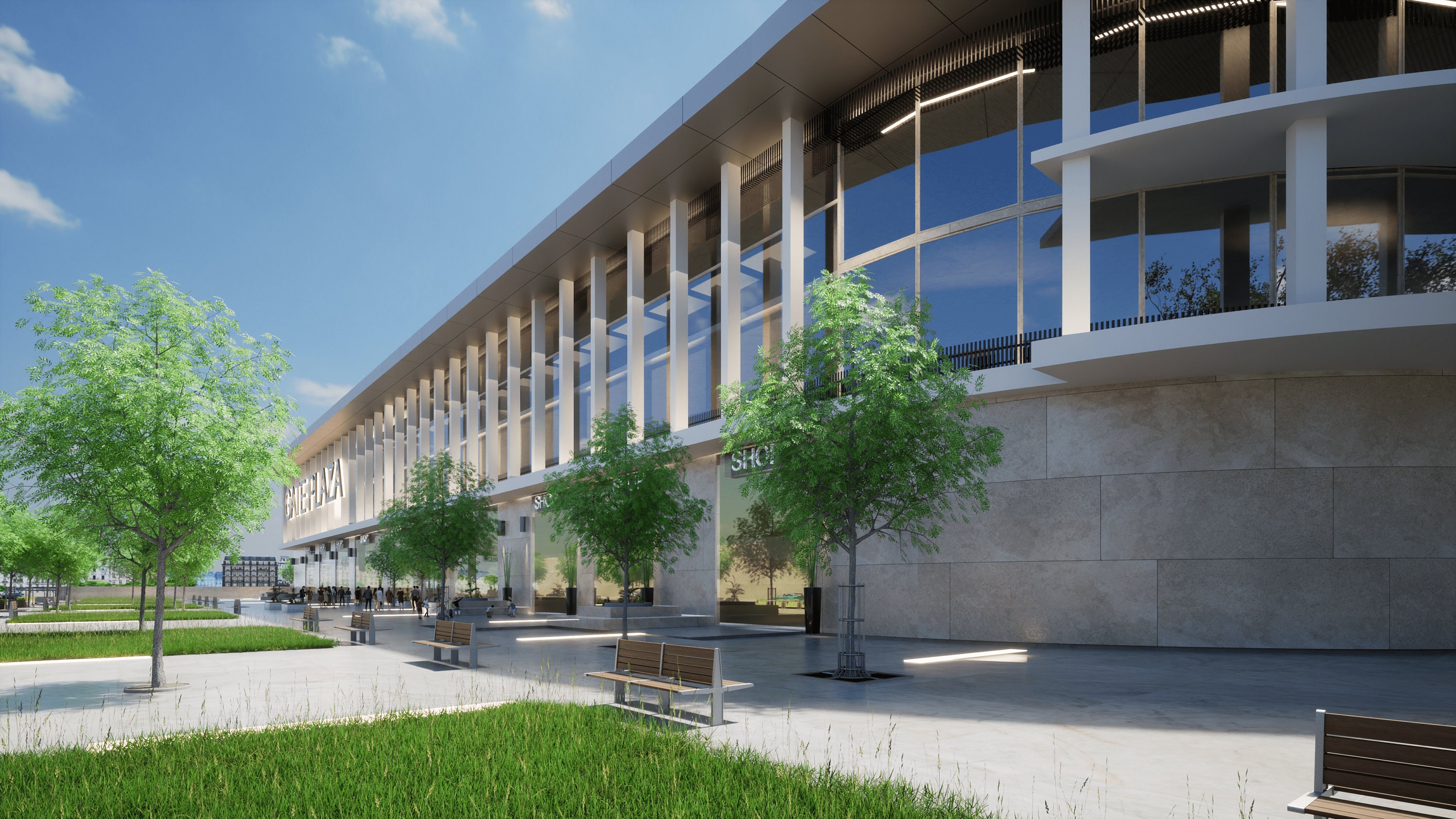 Commercial Mall,house Exterior 3D Rendering, Online House Exterior ...