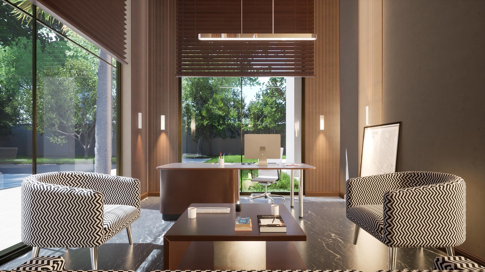 Working Room,office Design,online Interior House 3D Rendering, House ...