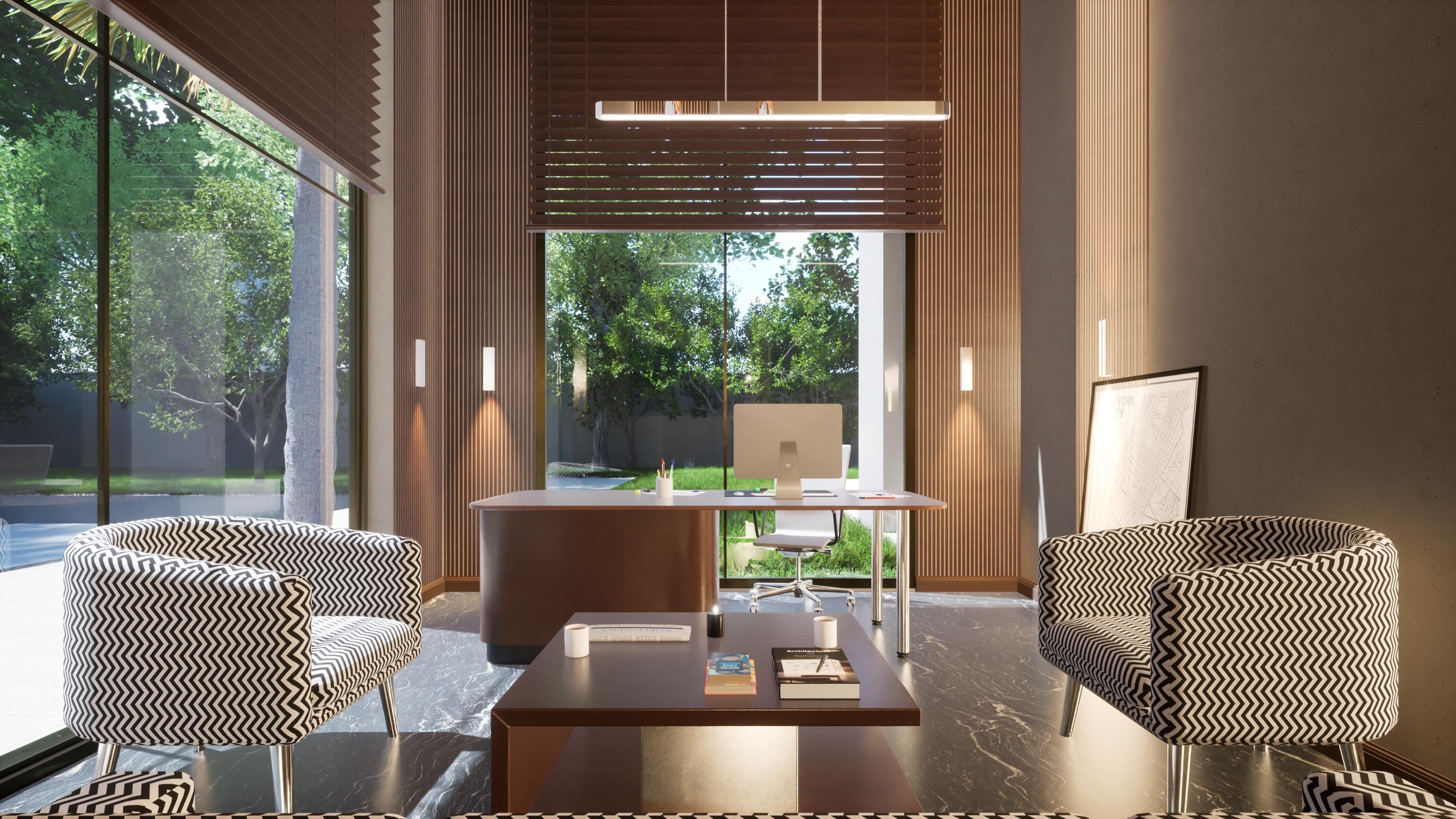 Working Room,office Design,online Interior House 3D Rendering, House ...