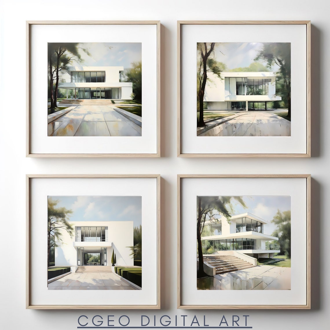 Villa Savoye Print | Villa Savoye Art | Villa Savoye Painting | AI Art ...