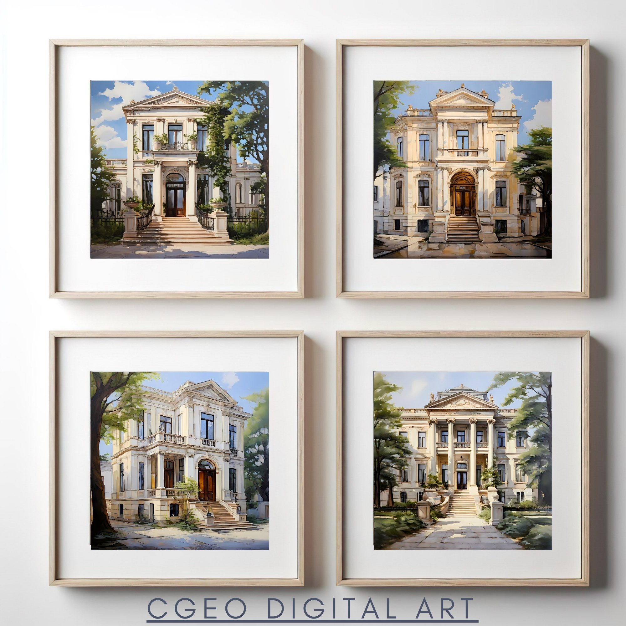 Neoclassical Architecture ,vintage Architecture Wall Art, Antique ...