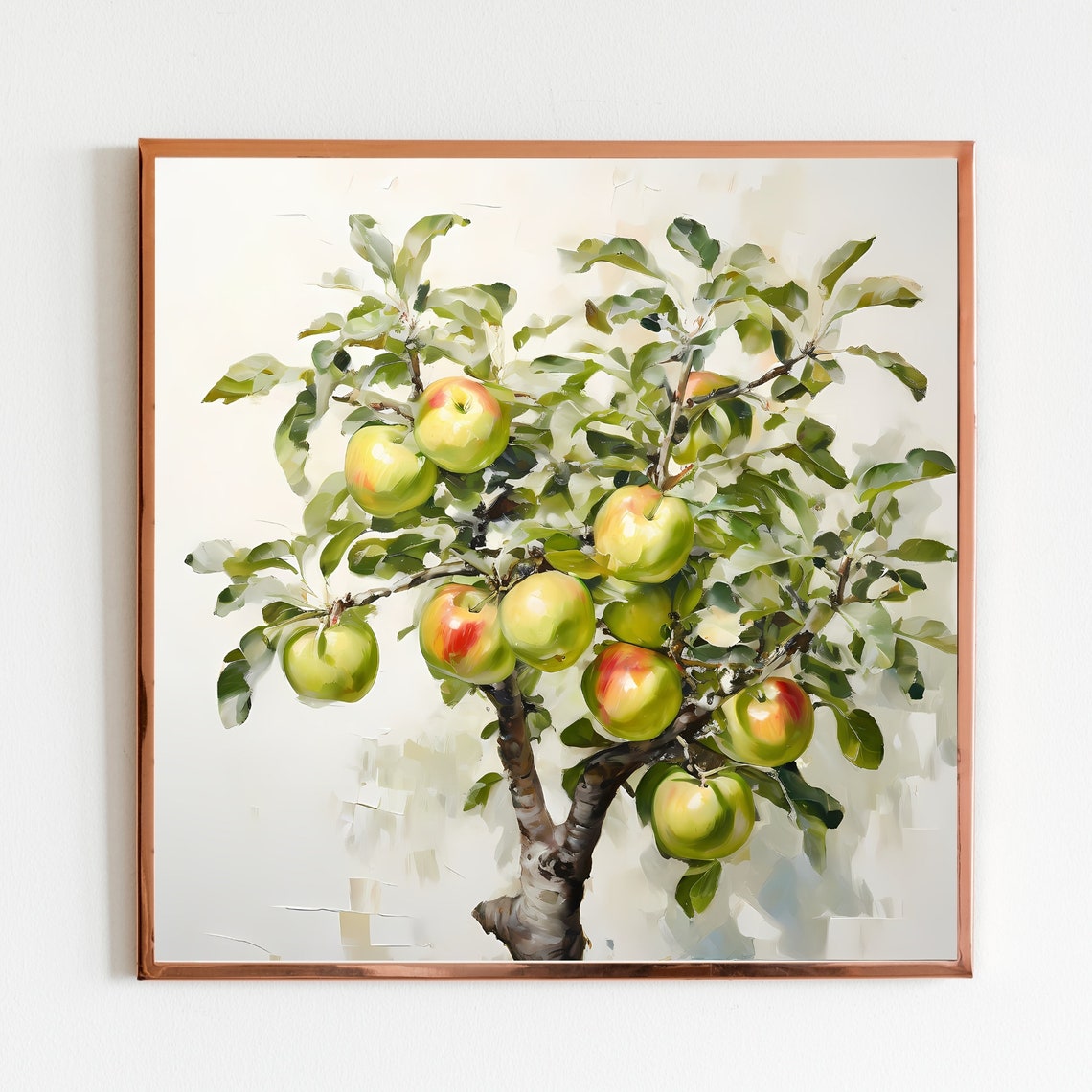 Apple Tree Art Vintage Apple Tree Print Rustic Farmhouse Kitchen Decor ...