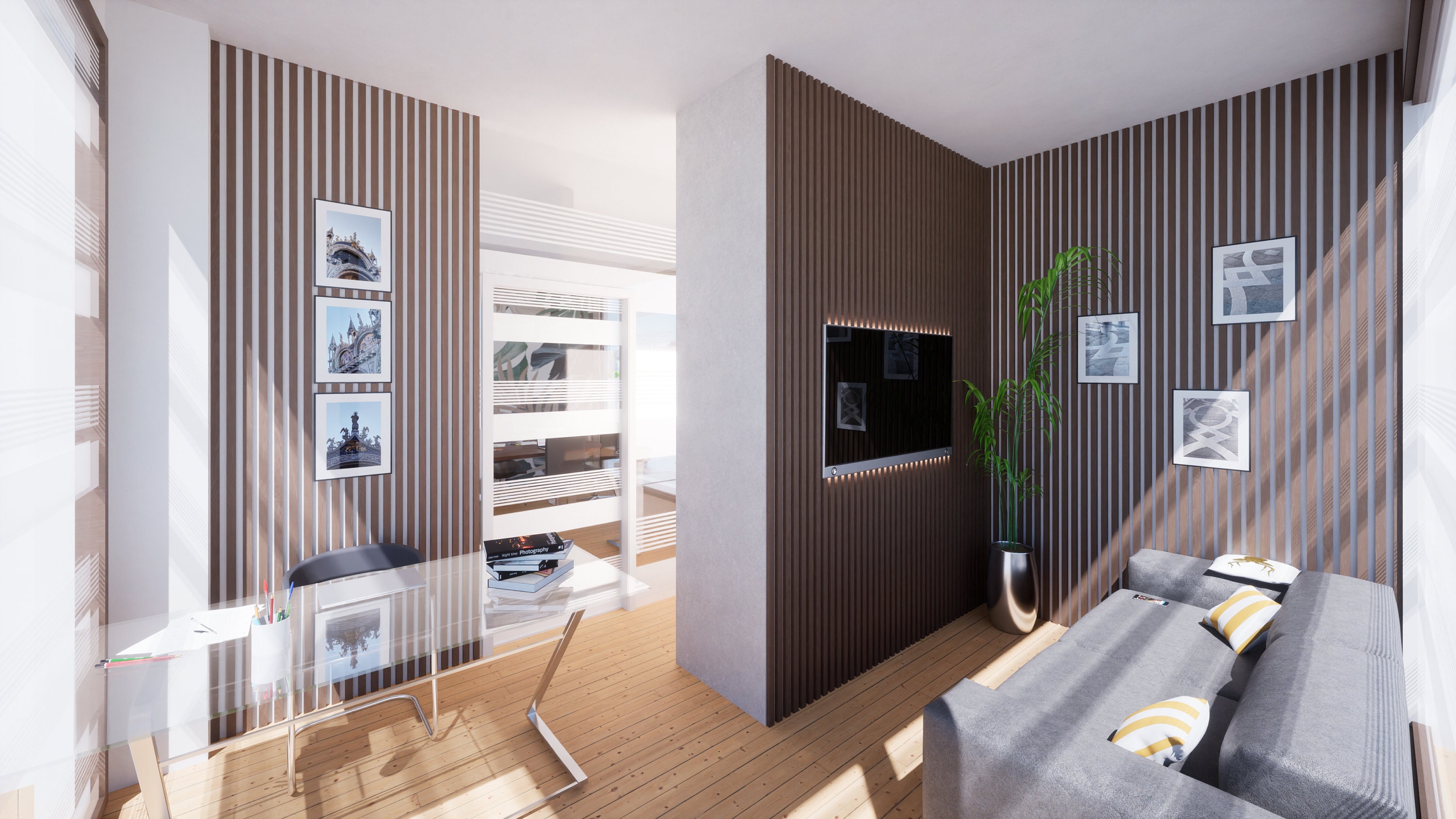 Working Room,office Design,online Interior House 3D Rendering, House ...