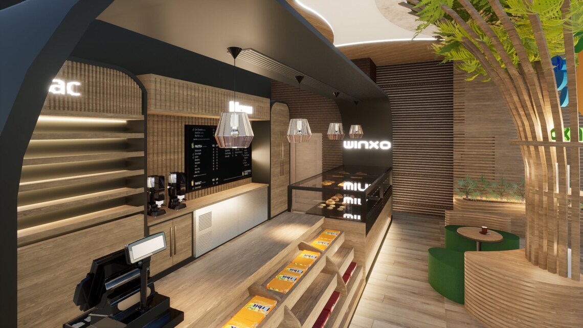 Coffee Shop Interior Design – Small Restaurant 3D Layout (fast Delivery ...