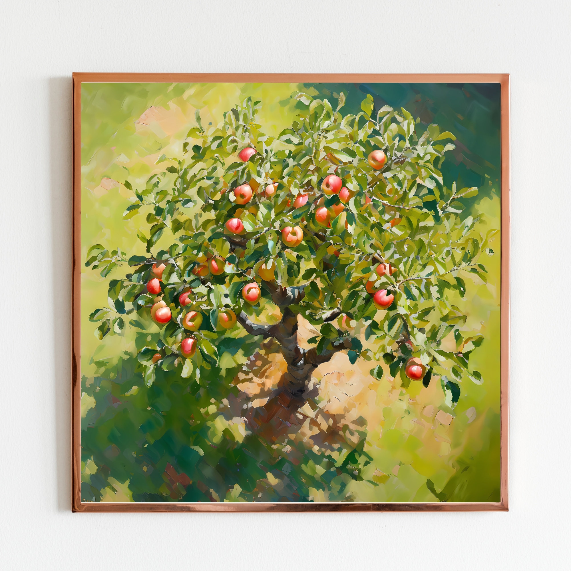 Apple Tree Art Vintage Apple Tree Print Rustic Farmhouse Kitchen Decor ...