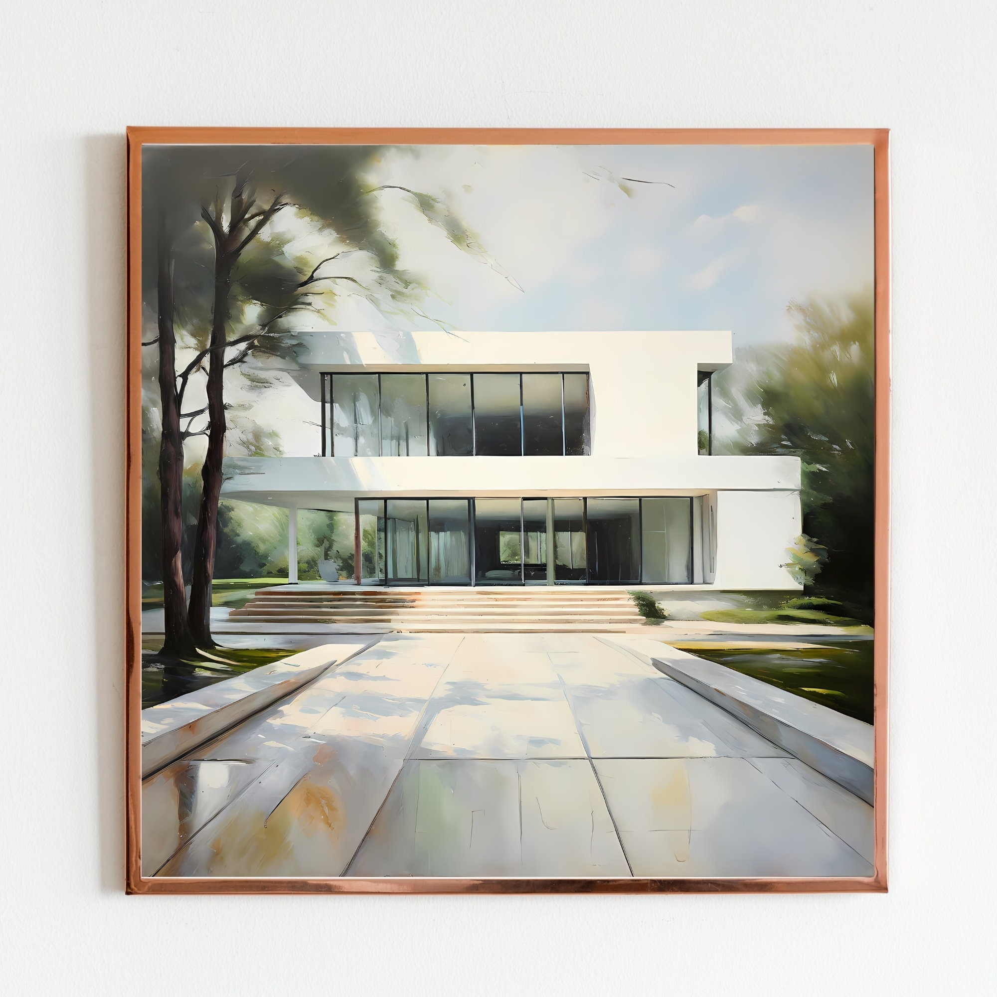 Villa Savoye Print | Villa Savoye Art | Villa Savoye Painting | AI Art ...