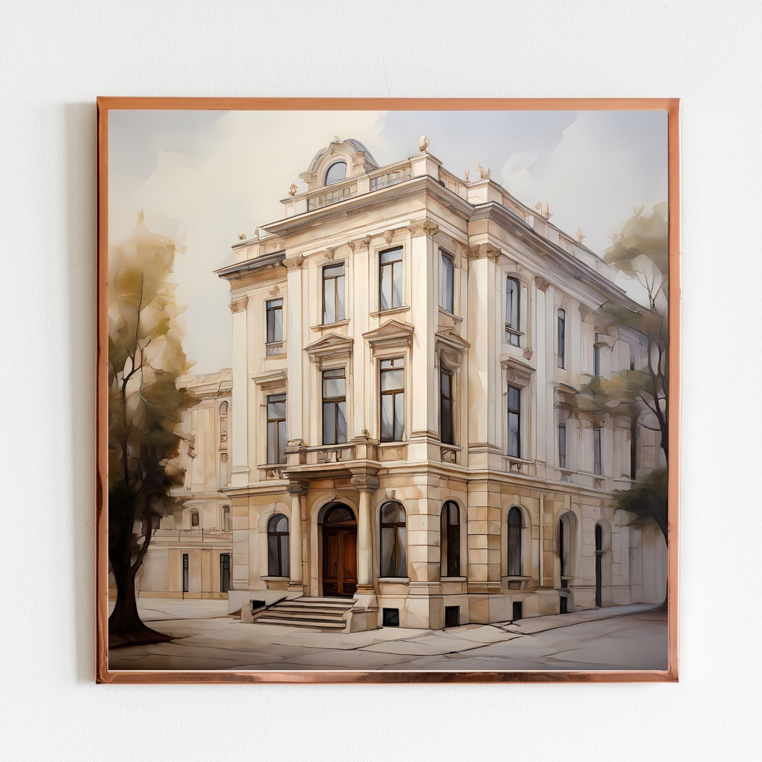 Neoclassical Architecture ,vintage Architecture Wall Art, Antique ...