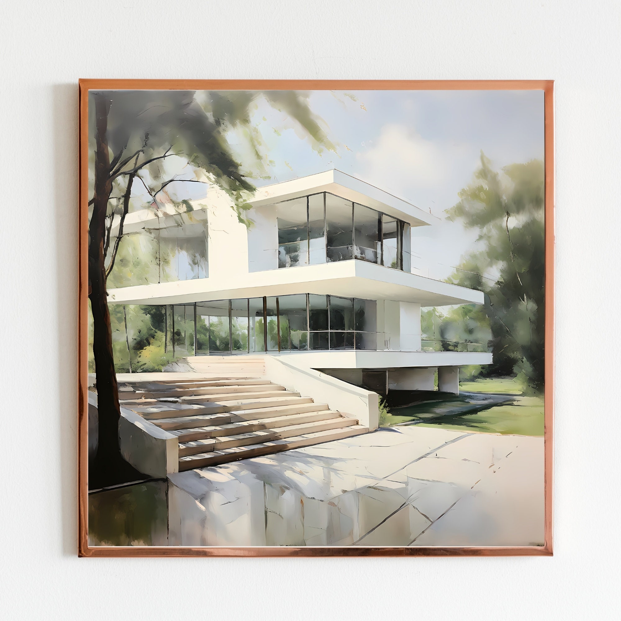 Villa Savoye Print | Villa Savoye Art | Villa Savoye Painting | AI Art ...