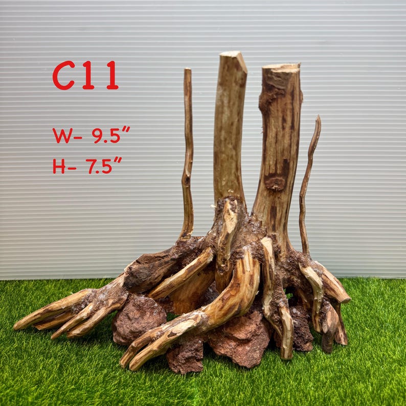 Handmade Aquarium Driftwood Tree: Natural Aquascape & Terrarium Decor ...