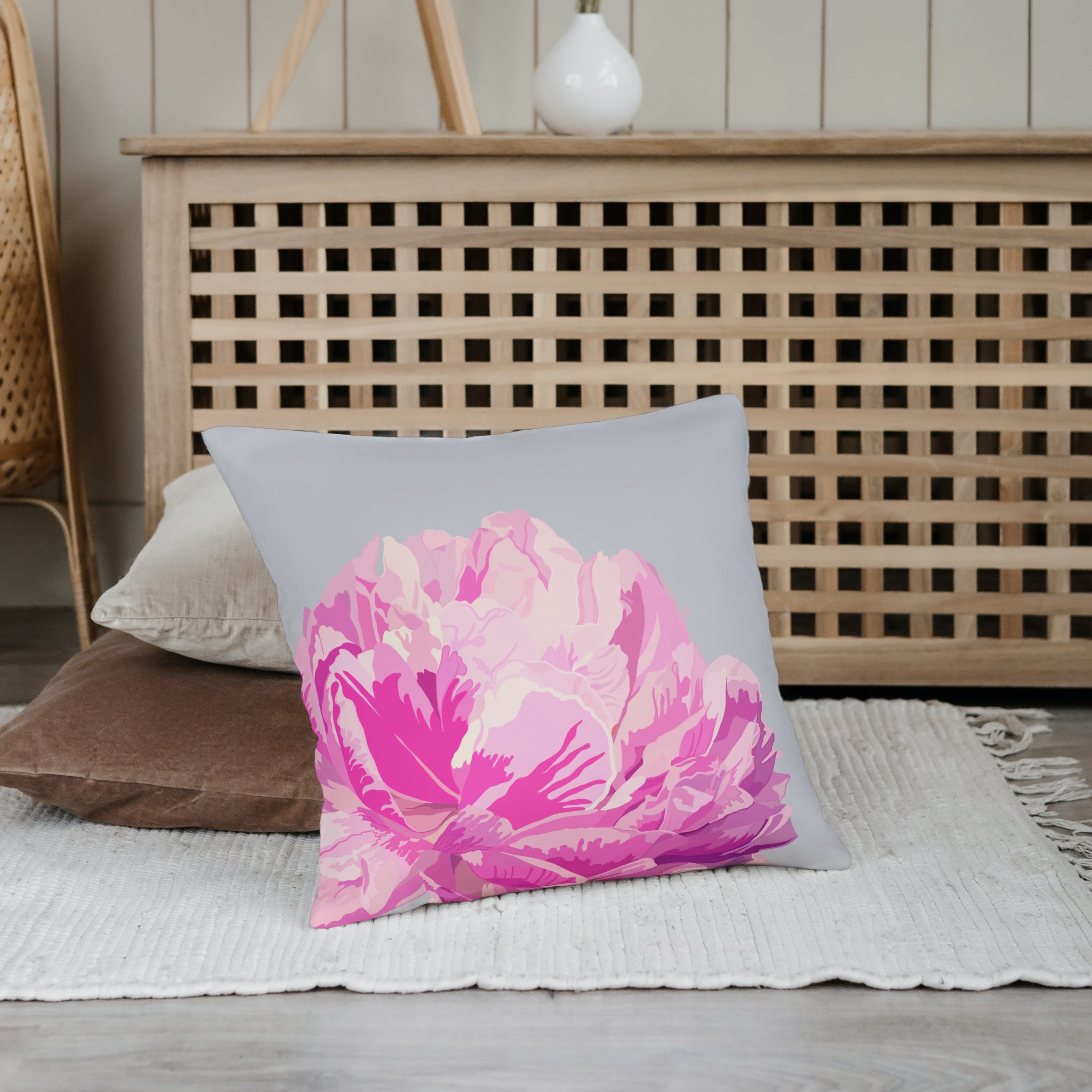Pink Peony Cushion, Handmade Cushion, Scatter Cushion, Cushion Cover ...