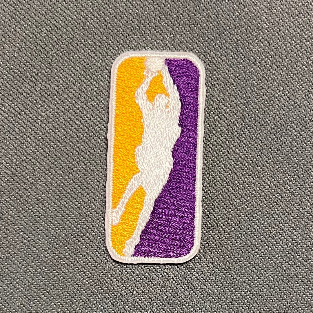 2 - Kobe Bryant NBA Logo Lakers Patch Logoman 100% Embroidery Heat Seal ...
