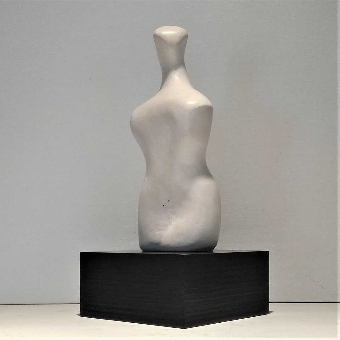 SMOOTH TORSO SCULPTURE Solid Polished Plaster Wax Finish on - Etsy