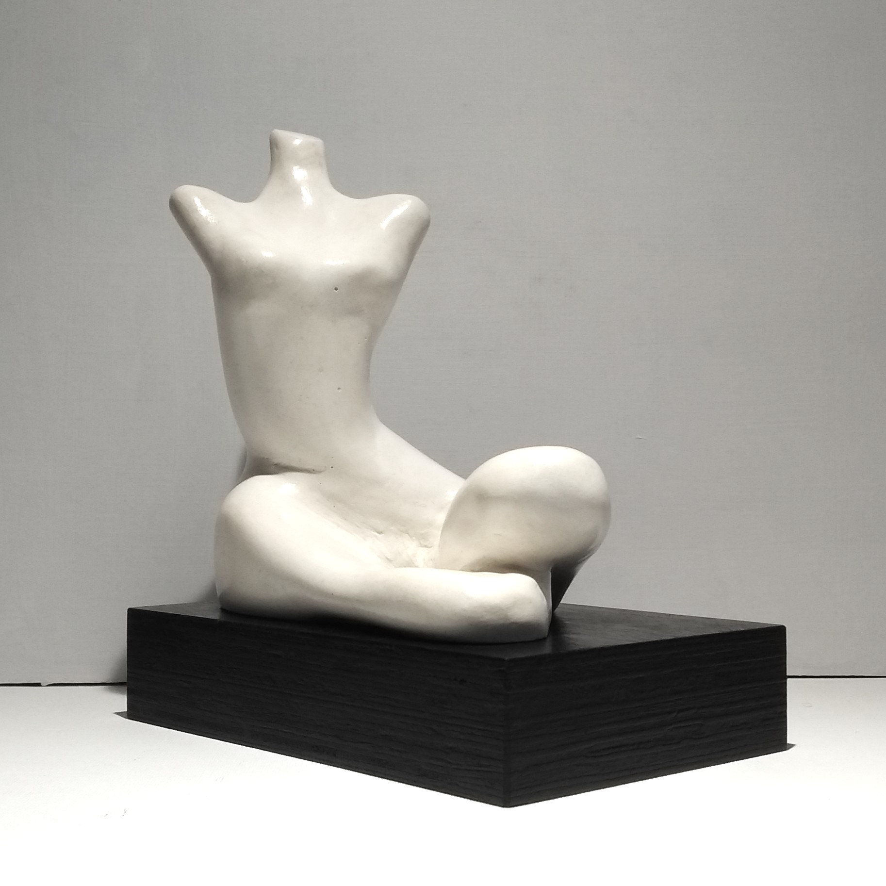 SEATED FIGURE SCULPTURE, Maquette, 'bather' Solid Plaster Casting ...