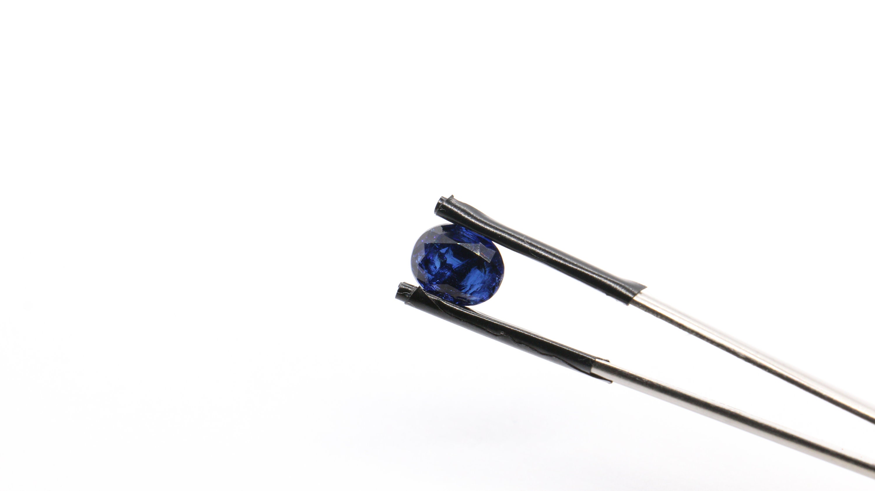 Lab Created Blue Sapphire With Inclusions-2.7cts - Etsy UK